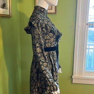 Quad | Dresses | Vintage 6s70s Quad Of London Gold Brocade Maxi Dress ...